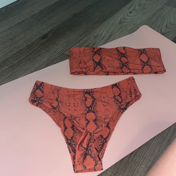Swim | Red Snake Skin Bikini | Poshmark